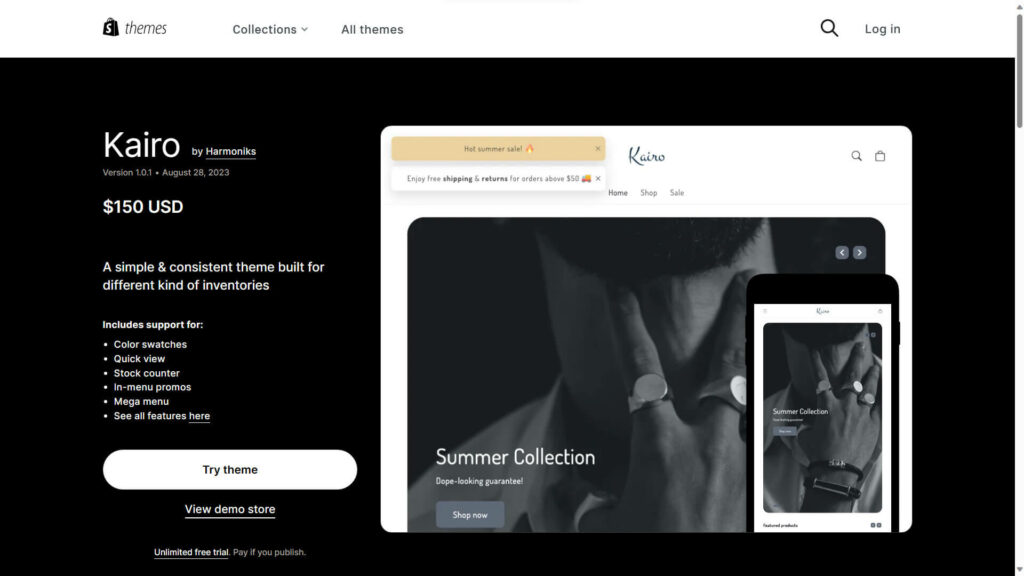 Kairo Shopify Theme Review: Aiming At Minimalistic And Clean Designs